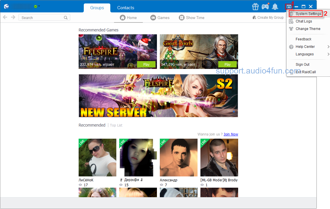 Change voice in RAIDCALL - Audio4fun Support Center